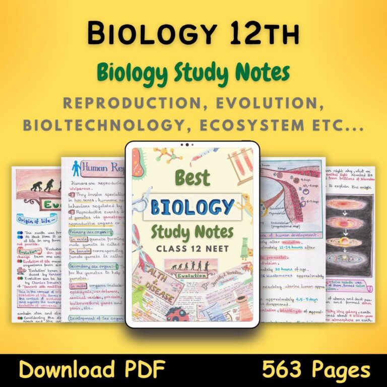 Biology Notes Class 12 | Handwritten Notes PDF | Bio Notes 12th