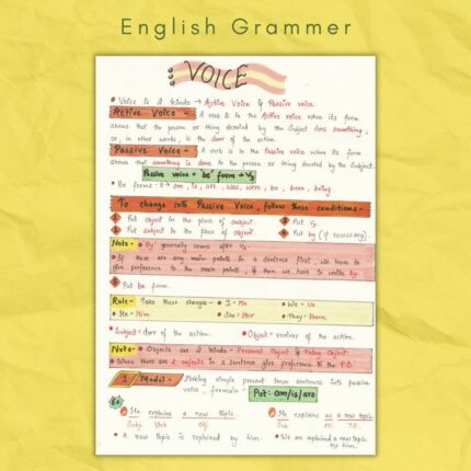 English Grammar Notes | Color Handwritten Notes PDF - NewtonDesk