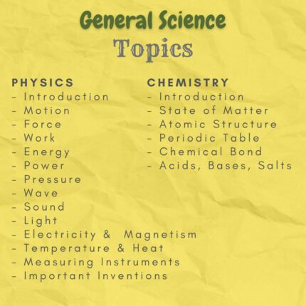General Science Notes PDF | General Science Handwritten Notes