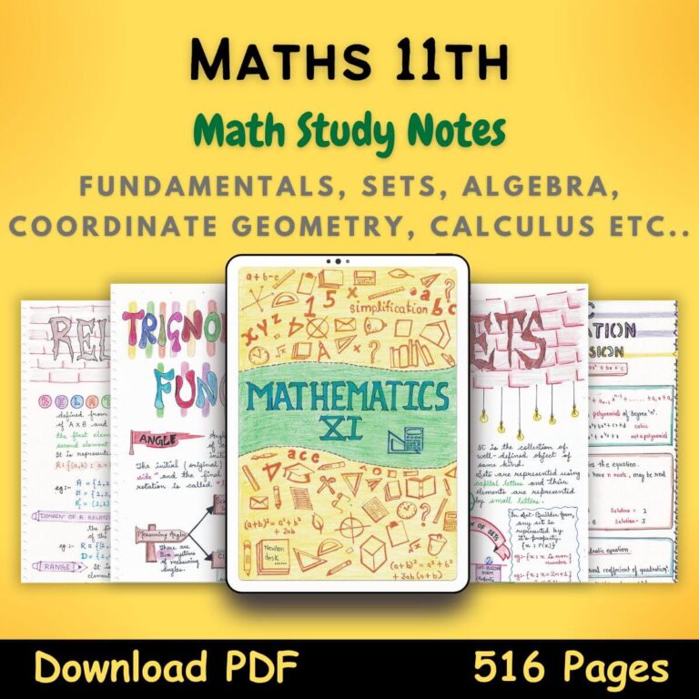 Mathematics Notes - Best Math Notes for Class 11th PDF