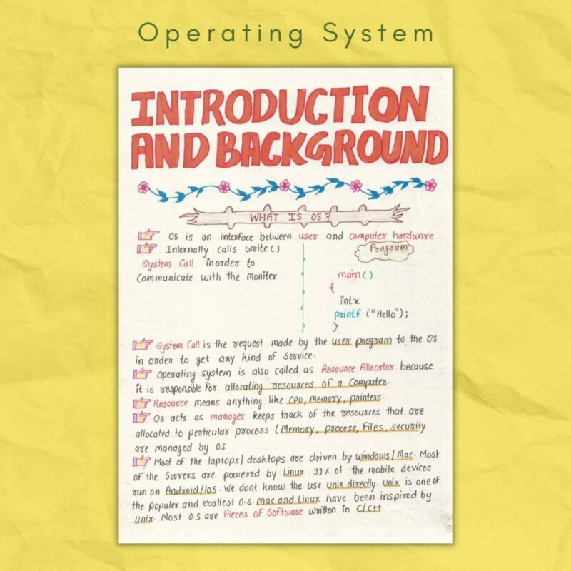 Operating System Notes | OS Handwritten Notes PDF Download