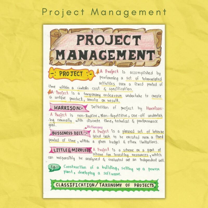 Project Management Notes - Complete Guide & Study Material