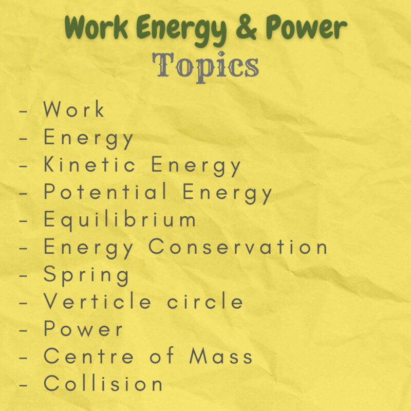 Power Energy Class 11 Notes - collection of Aesthetic Notes PDF