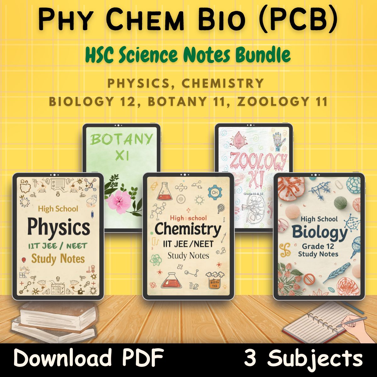 Physics Chemistry Biology - PCB Handwritten Notes Bundle PDF