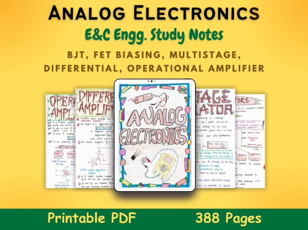 Analog Electronics | Aesthetic Study Notes | For BTech, FE, STEM ...