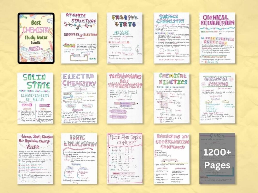 Best Complete Chemistry Aesthetic Study Notes Bundle [PDF] - NewtonDesk