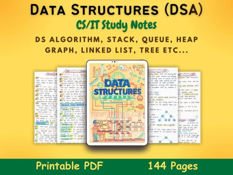 Data Structures & Algorithms (DSA) Aesthetic Study Notes [PDF] - NewtonDesk
