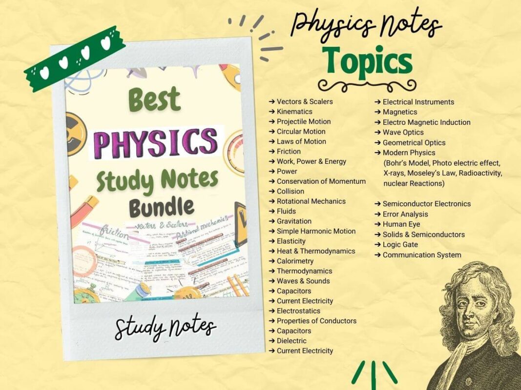 Best Complete Physics Aesthetic Notes Bundle [PDF] - NewtonDesk