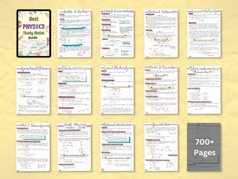 Best Complete Physics Aesthetic Notes Bundle [PDF] - NewtonDesk