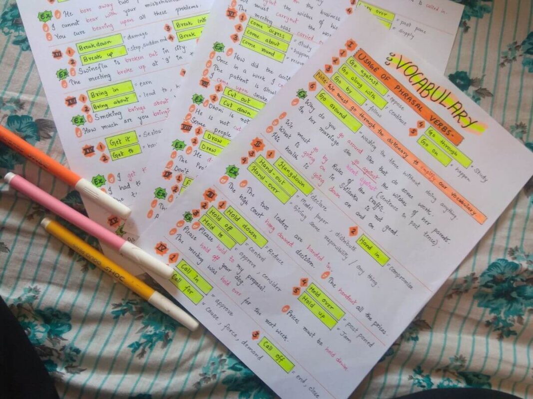 Learn English Grammar | Aesthetic Study Notes | Parts of Speech ...