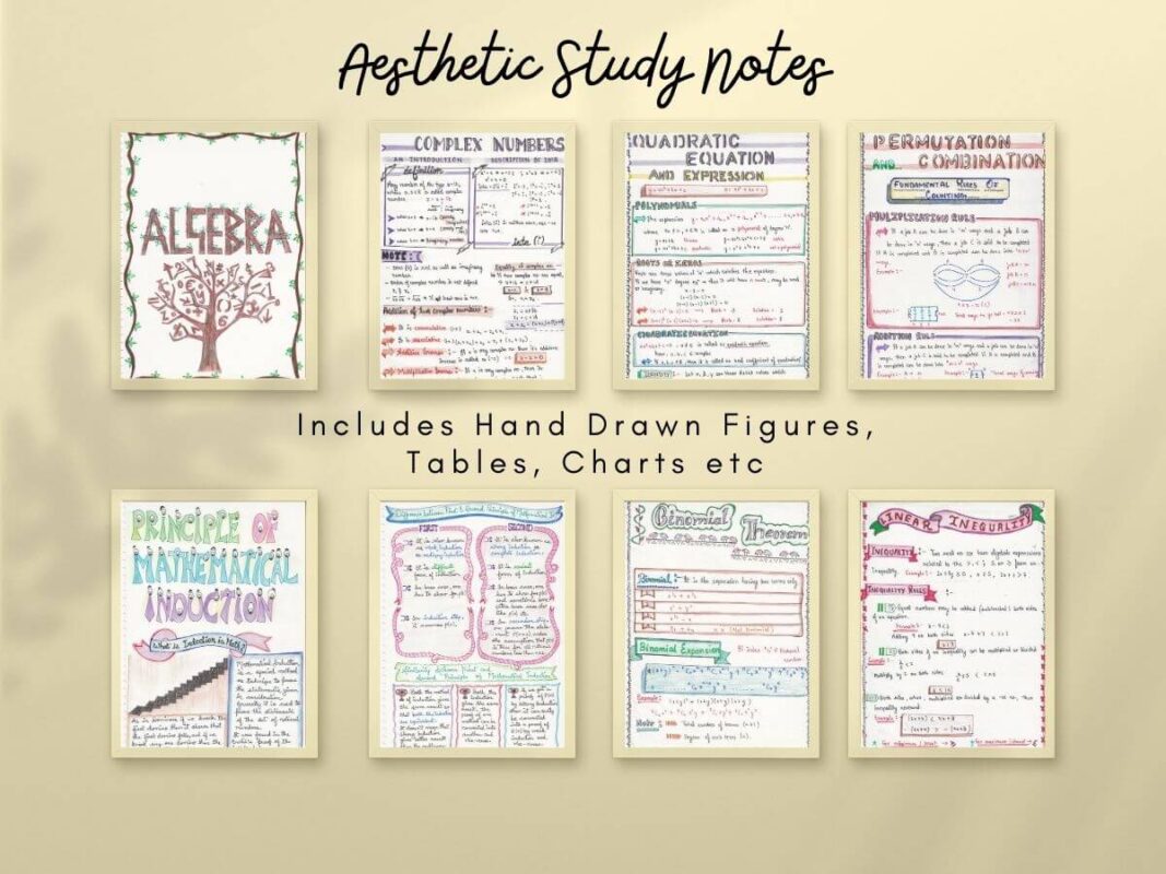 Algebra Aesthetic Notes | for High School Grade 11, IB, AP, A Level ...