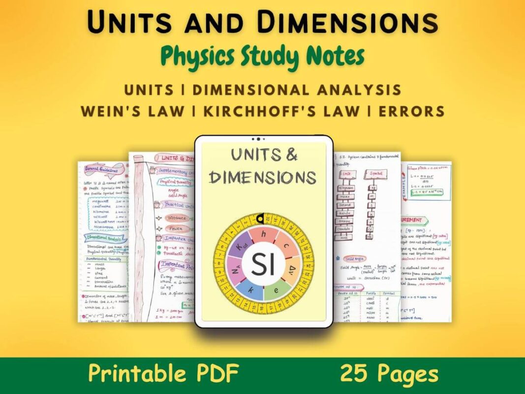 Units and Dimensions Aesthetic Notes for HSC Physics [PDF] - NewtonDesk